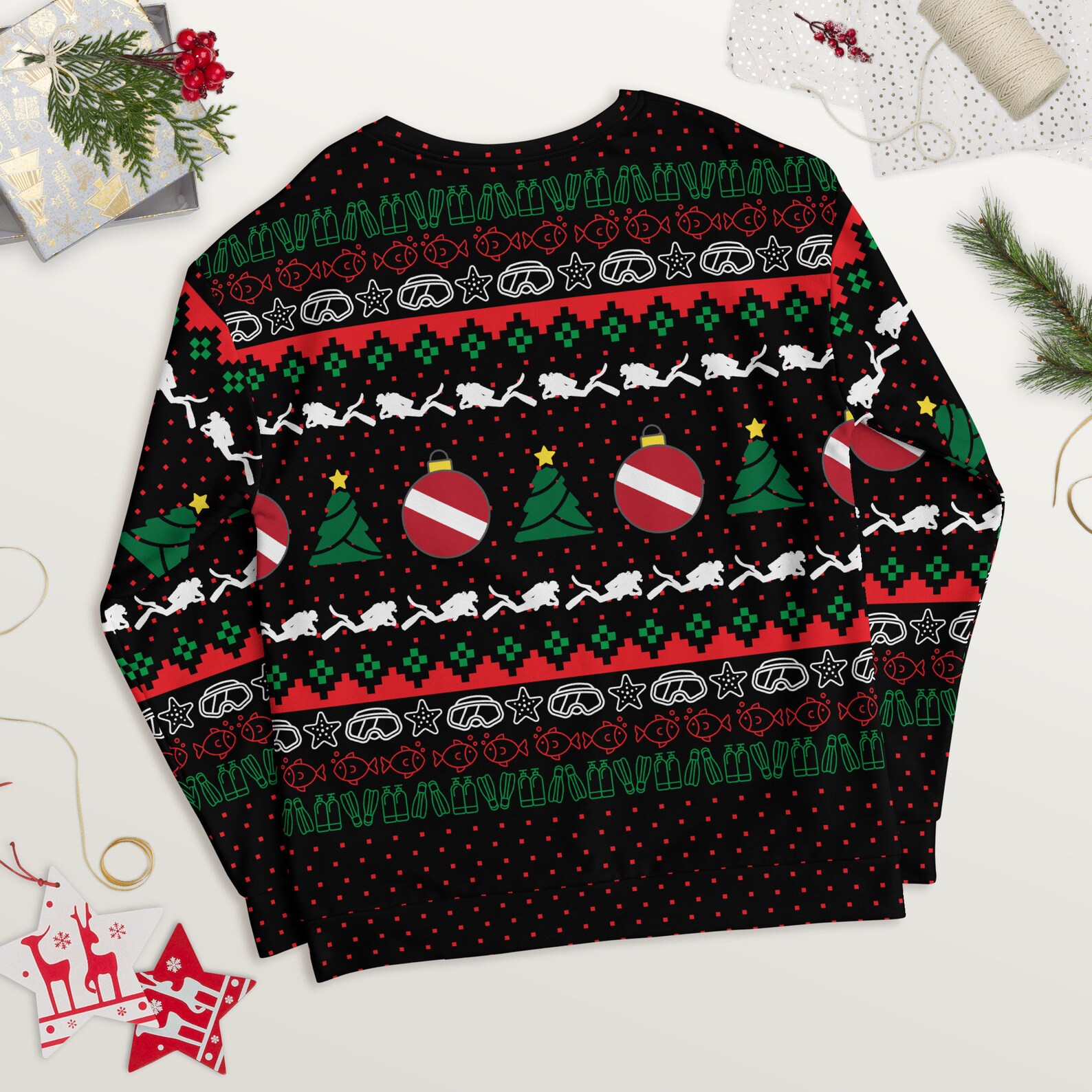 Feliz Navidive Scuba Diver Christmas Sweater, Scuba Diving Christmas ...