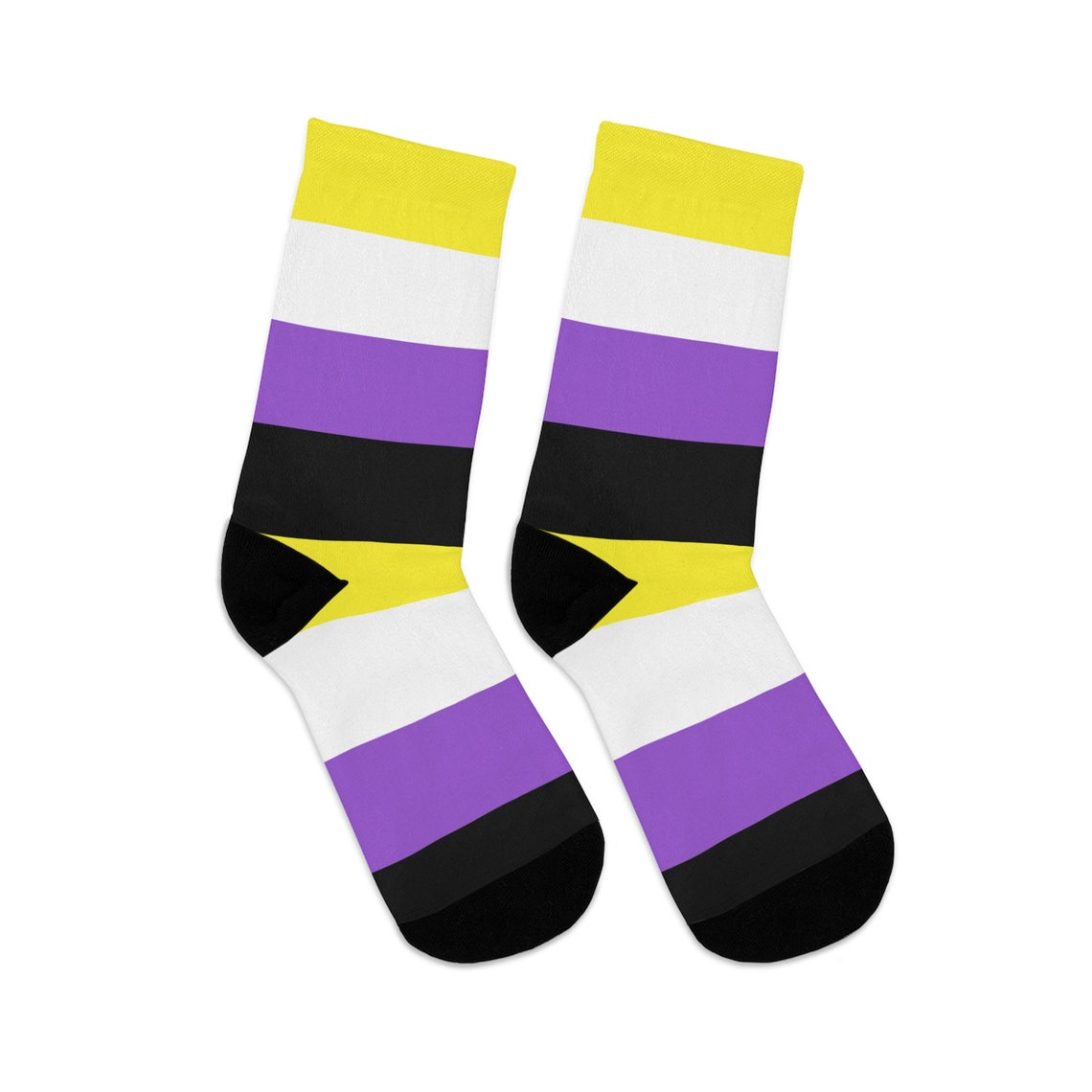 Nonbinary Pride Flag Socks Non-binary Genderqueer Clothing - Etsy