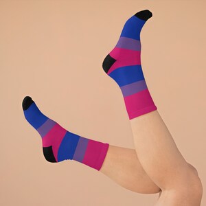 Bisexual Pride Flag Socks, Bi Pride Socks, LGBT Accessories, Unisex ...