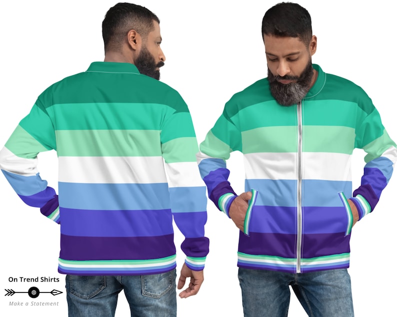 MLM Flag Jacket Gay Male Pride Jacket Lightweight MLM Pride | Etsy