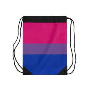 Bisexual Flag Drawstring Bag, Bi Pride Backpack, Bi Pride Flag Festival ...