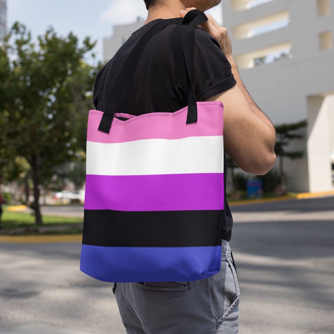 Genderfluid Tote Bag, Genderfluid Flag Bag, Genderfluid Pride Festival ...