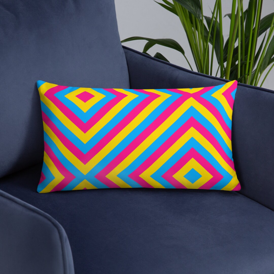 Pansexual Pride Pillow, 20x12 Rectangular Pillow, Pan Pride Throw ...