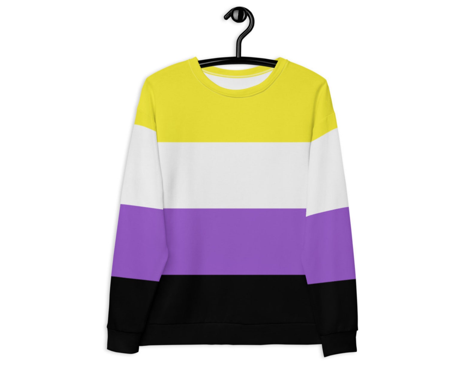 Nonbinary Sweatshirt Nonbinary Flag Sweater Non Binary Pride - Etsy