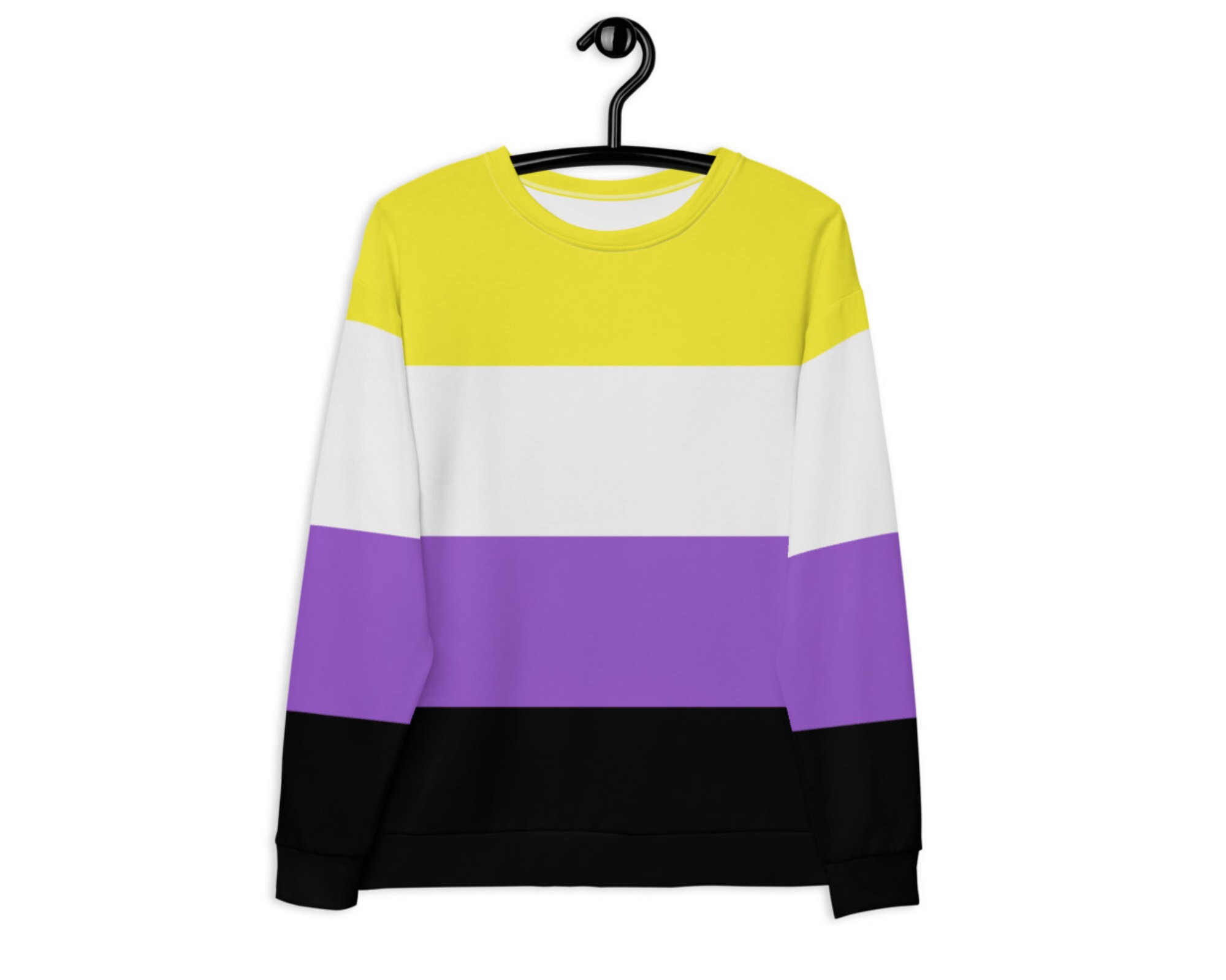 Nonbinary Sweatshirt Nonbinary Flag Sweater Non Binary Pride Etsy