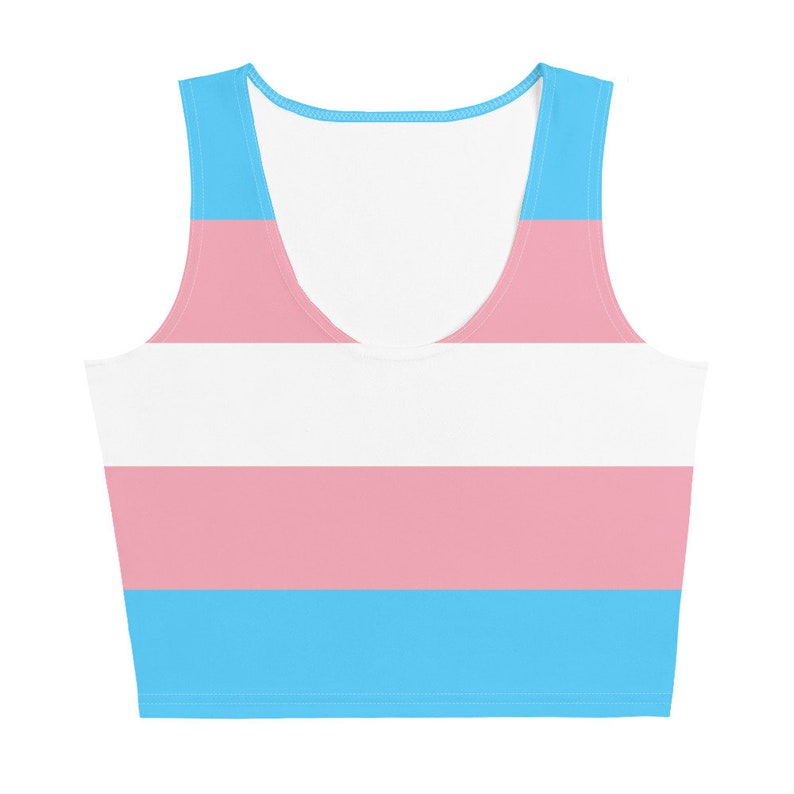 Transgender Flag Crop Top, Cropped Transgender Pride Tank Top, Trans ...