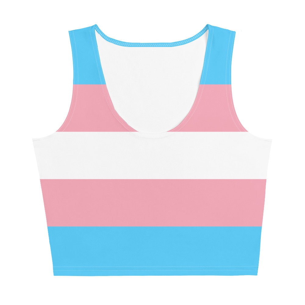 Transgender Flag Crop Top Cropped Transgender Pride Tank Top - Etsy