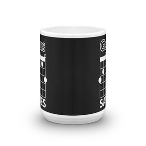 Gsus Saves Guitar Mug, Guitarist Gift, Guitar Coffee Mug, Guitar Player ...