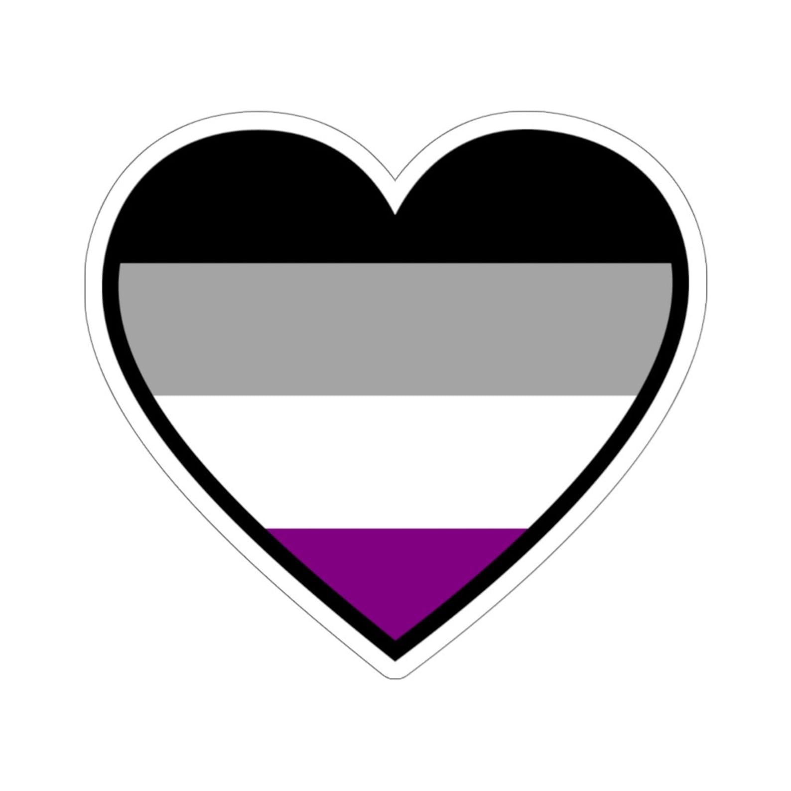 Asexual Sticker Ace Pride Heart Sticker Asexual Pride - Etsy