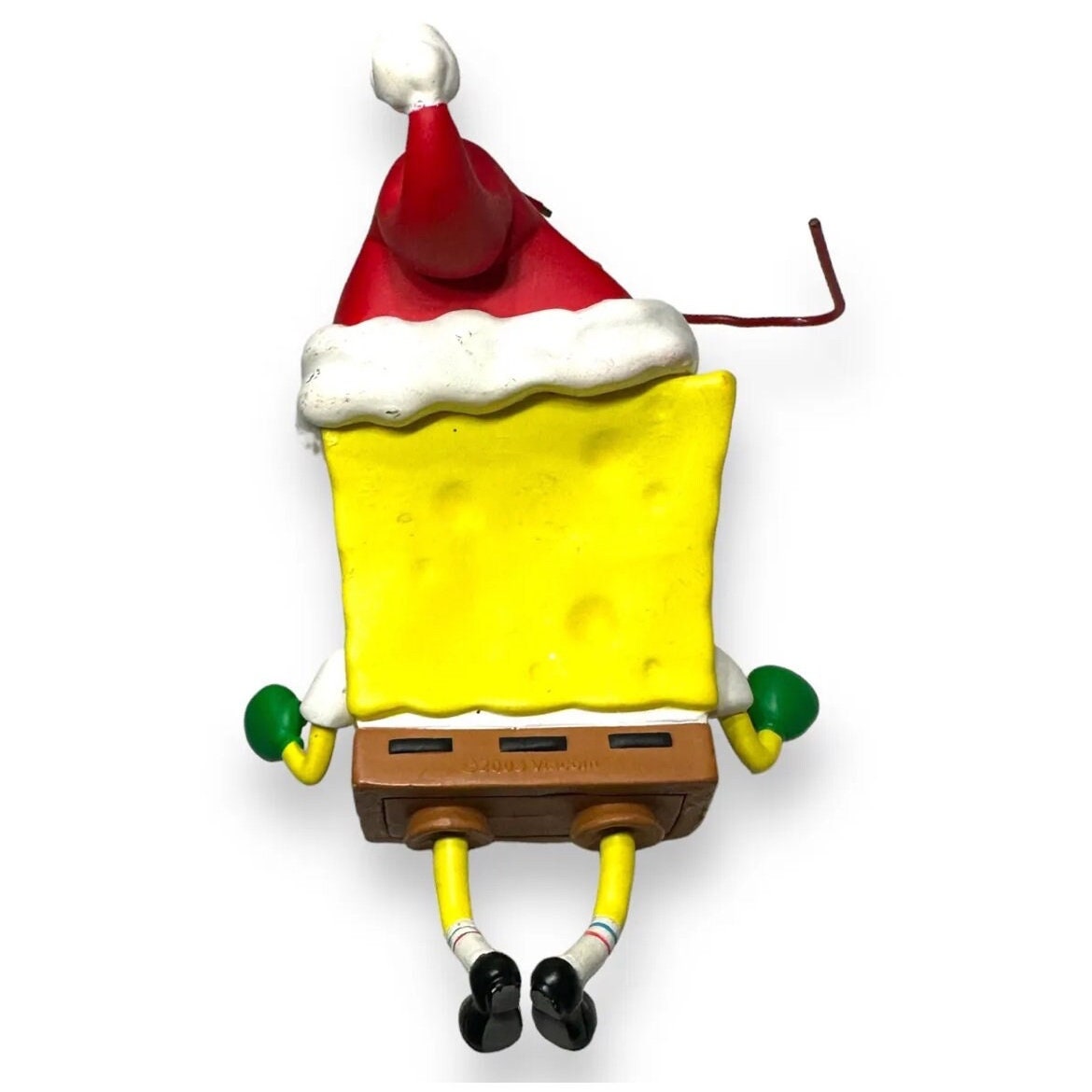 2005 Viacom Spongebob Squarepants Christmas Ornament Santa Hat Licking ...
