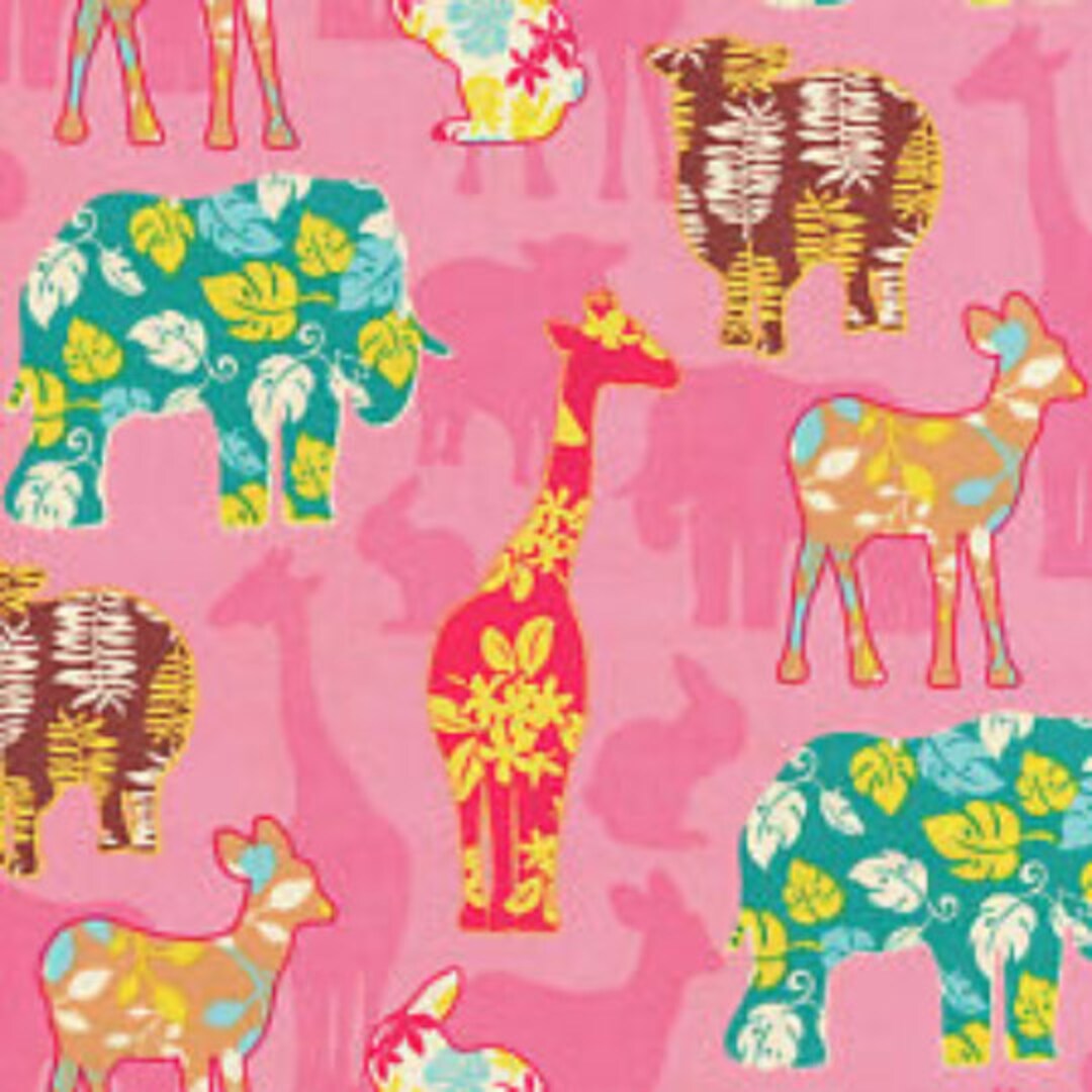 Moda Fat Quarter Animals Pink - - Canadian Gift Shop and Supplies - Etsy