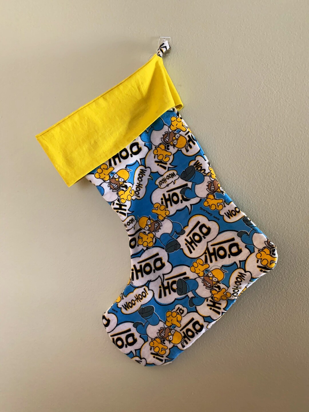 Homer Simpson Modern Stocking - Christmas Decoration - Handmade ...