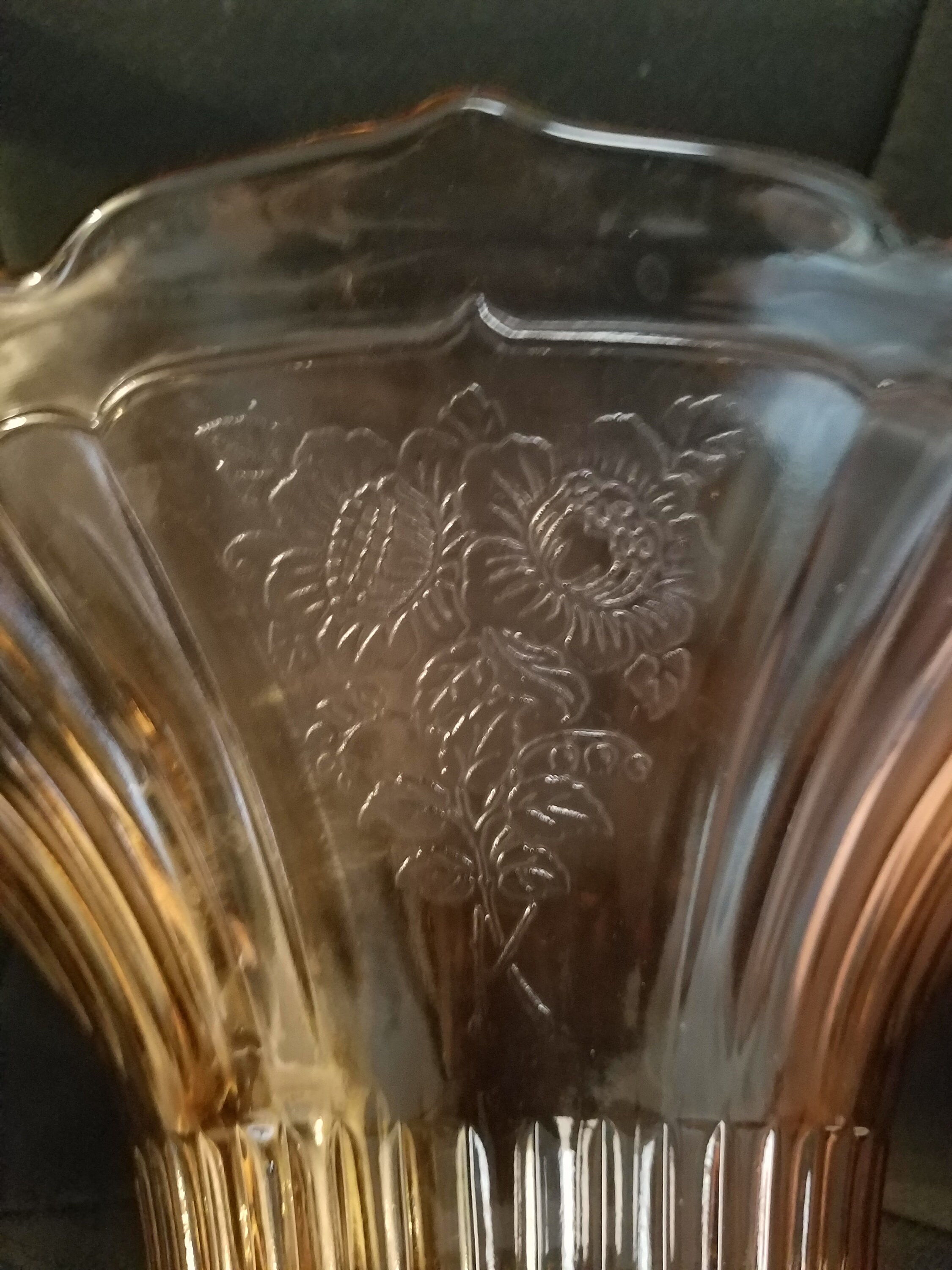 Pink Mayfair Pattern Depression Glass Flared Bowl - Etsy