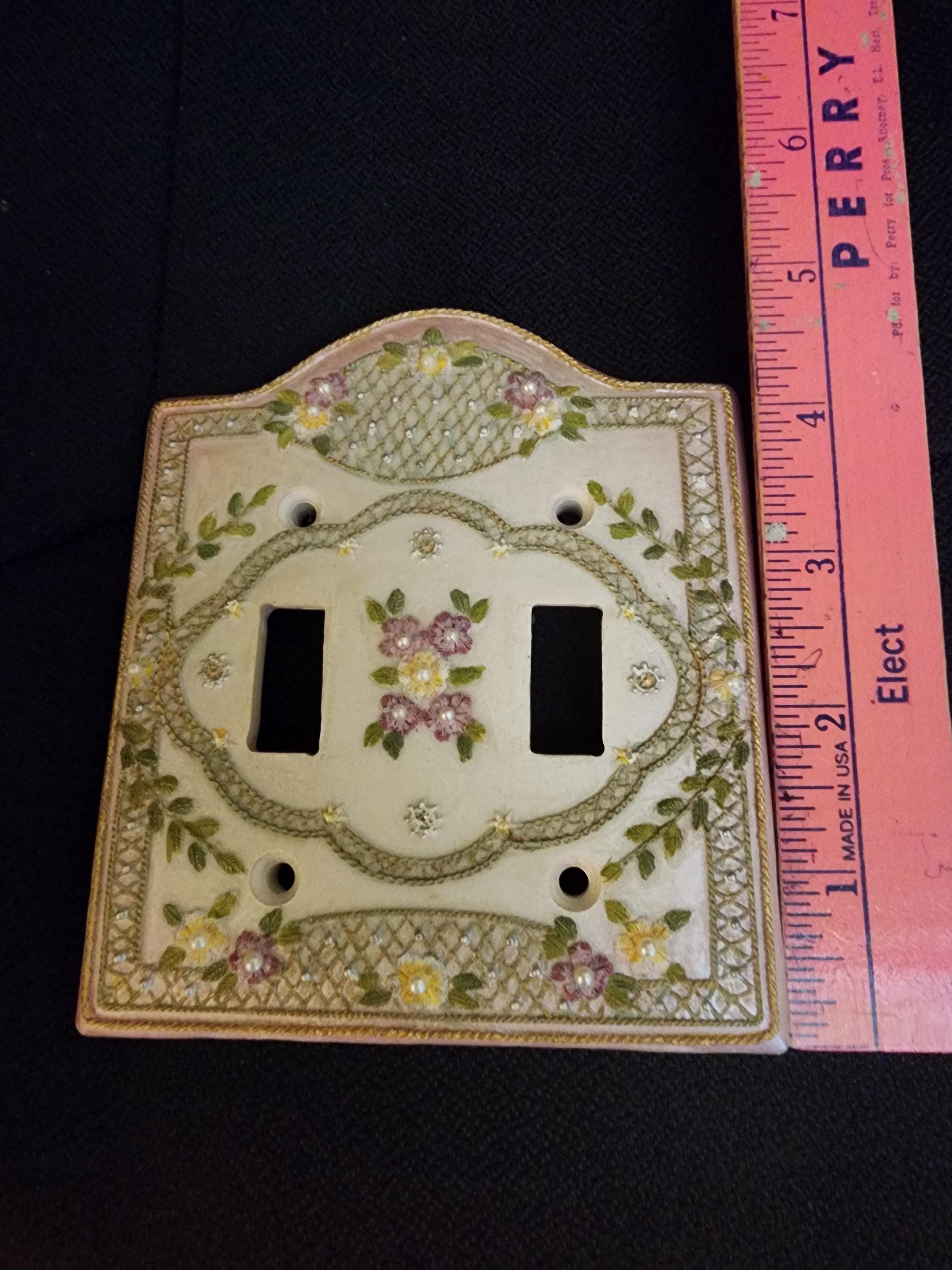 Decorative Ceramic Double Light Switch Plate - Etsy