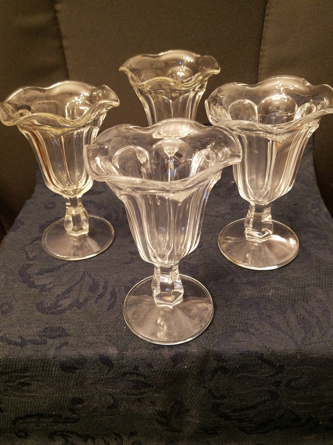 Set of Four Heisey Colonial Pattern Water Goblets - Etsy