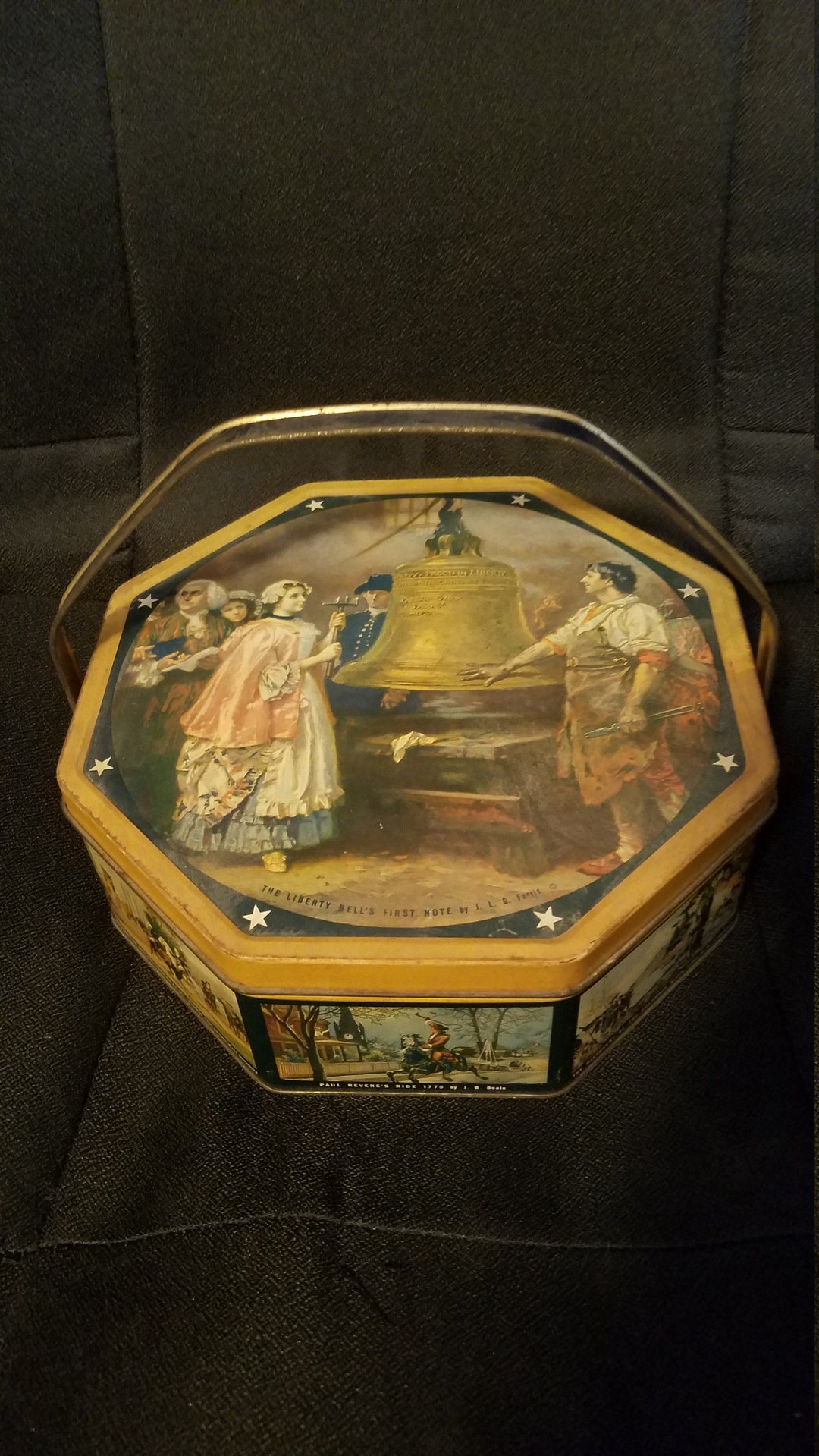 Octagon Shaped Vintage Sunshine Biscuit Tin With Handle - Etsy