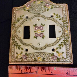 Decorative Ceramic Double Light Switch Plate - Etsy