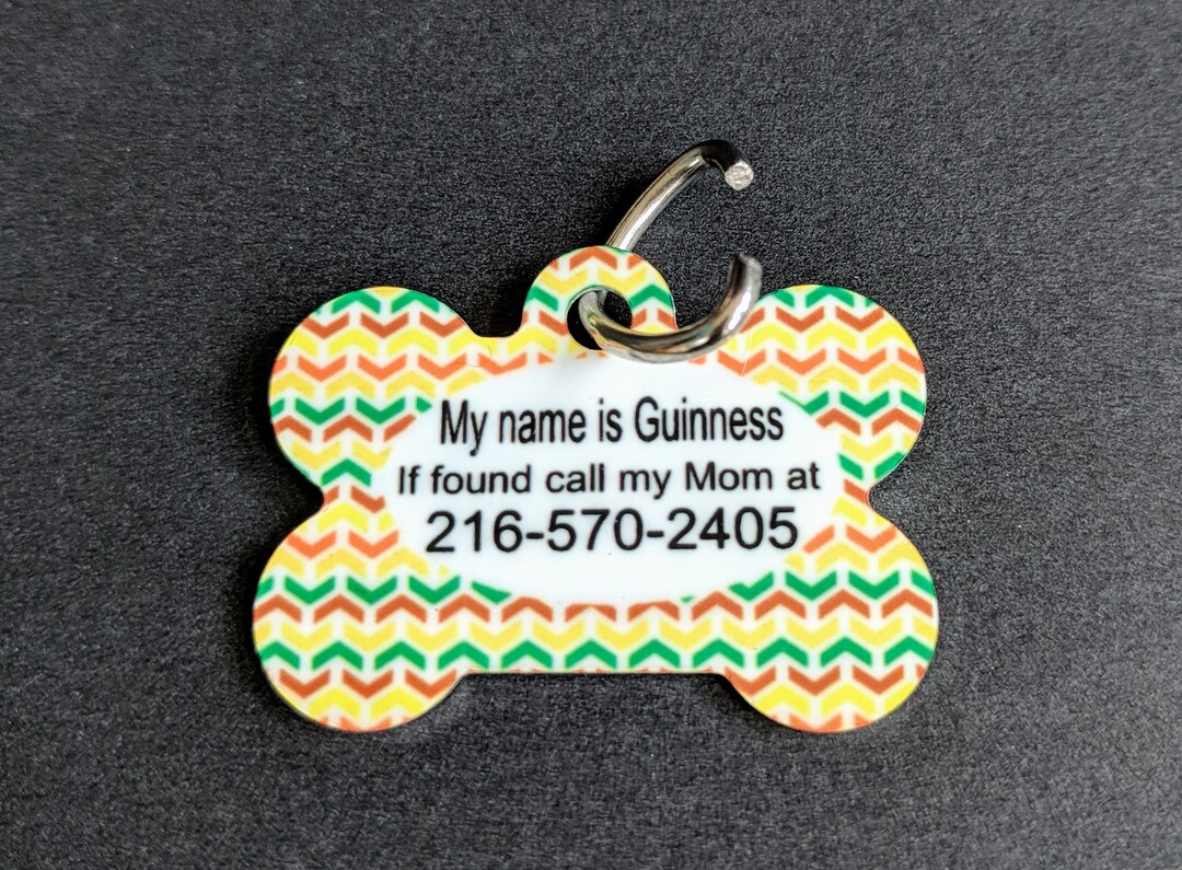 Personalized Sublimated Dog Tag Dog Bone Shape - Etsy Singapore