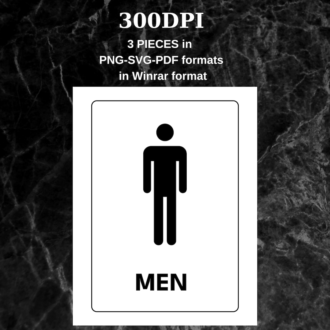 Men Restroom Symbol SVG | Toilet Sign Cut Files | Restroom & Toilet ...