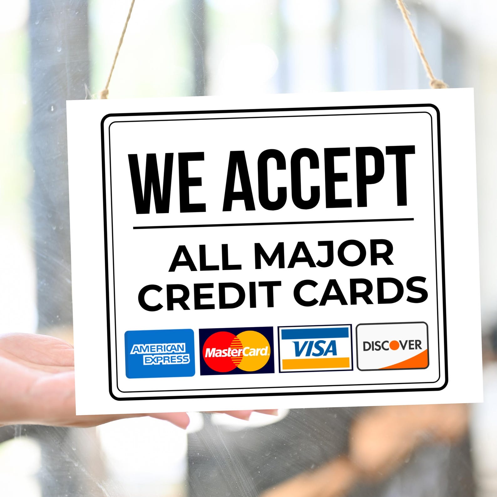 Credit Cards Accepted Sign | Printable Business Sign| Payment Method ...