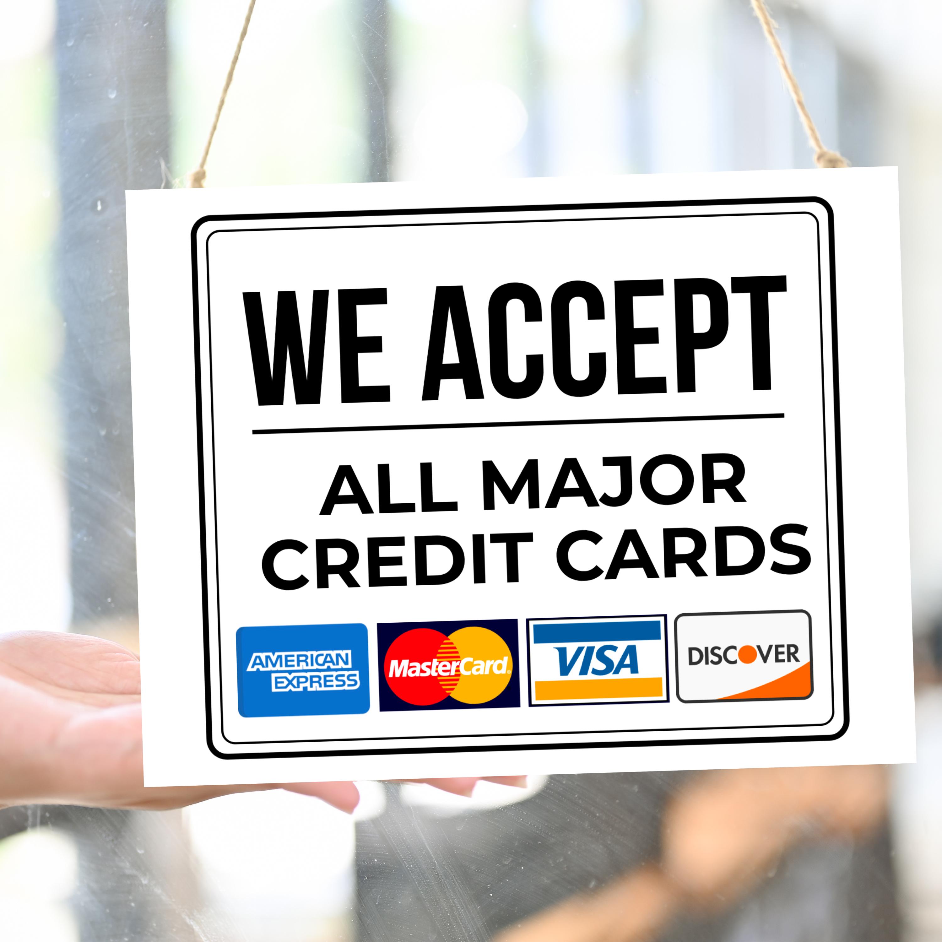 Credit Cards Accepted Sign | Printable Business Sign| Payment Method ...