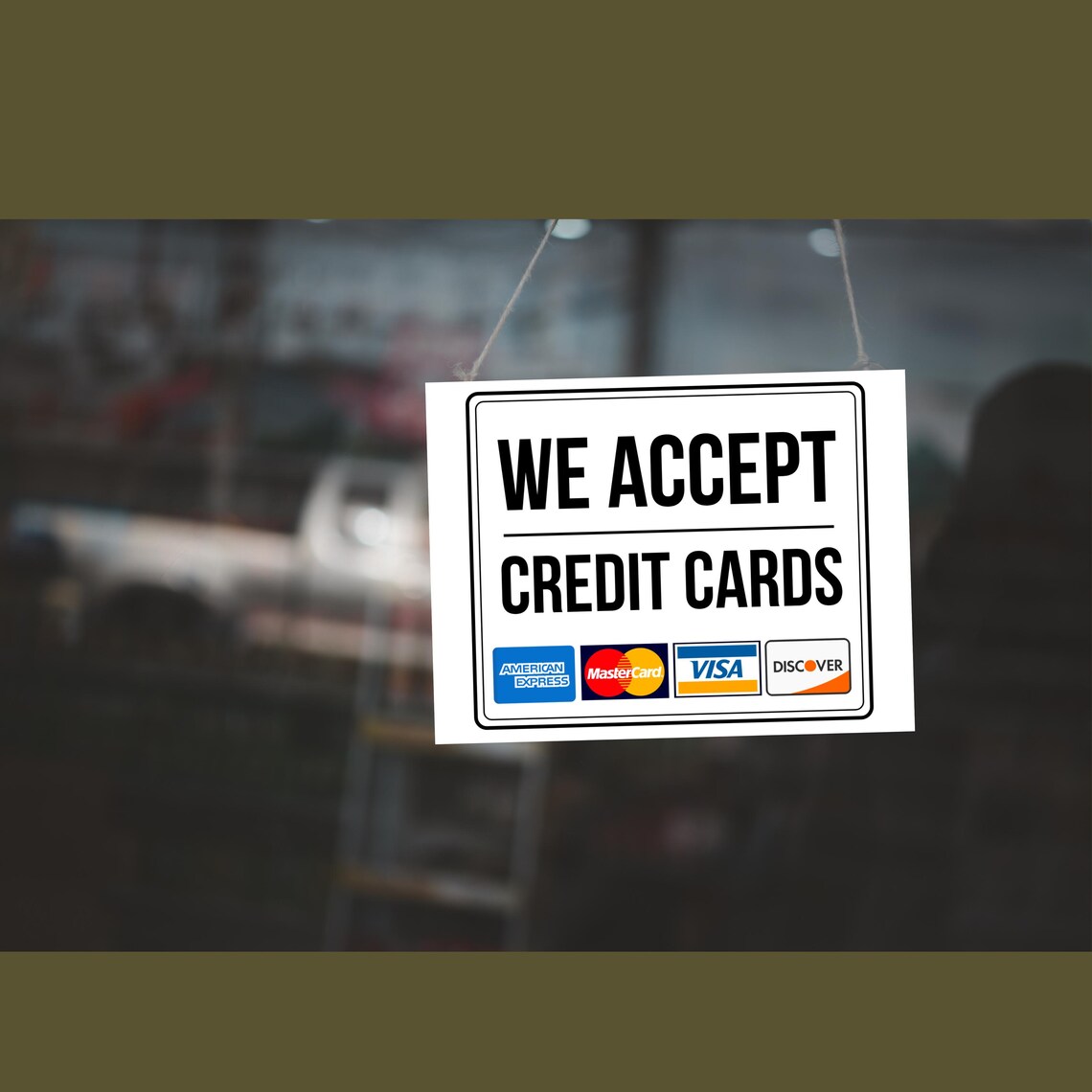 We Accept All Credit & Debit Cards Sign | Digital Download for Store ...