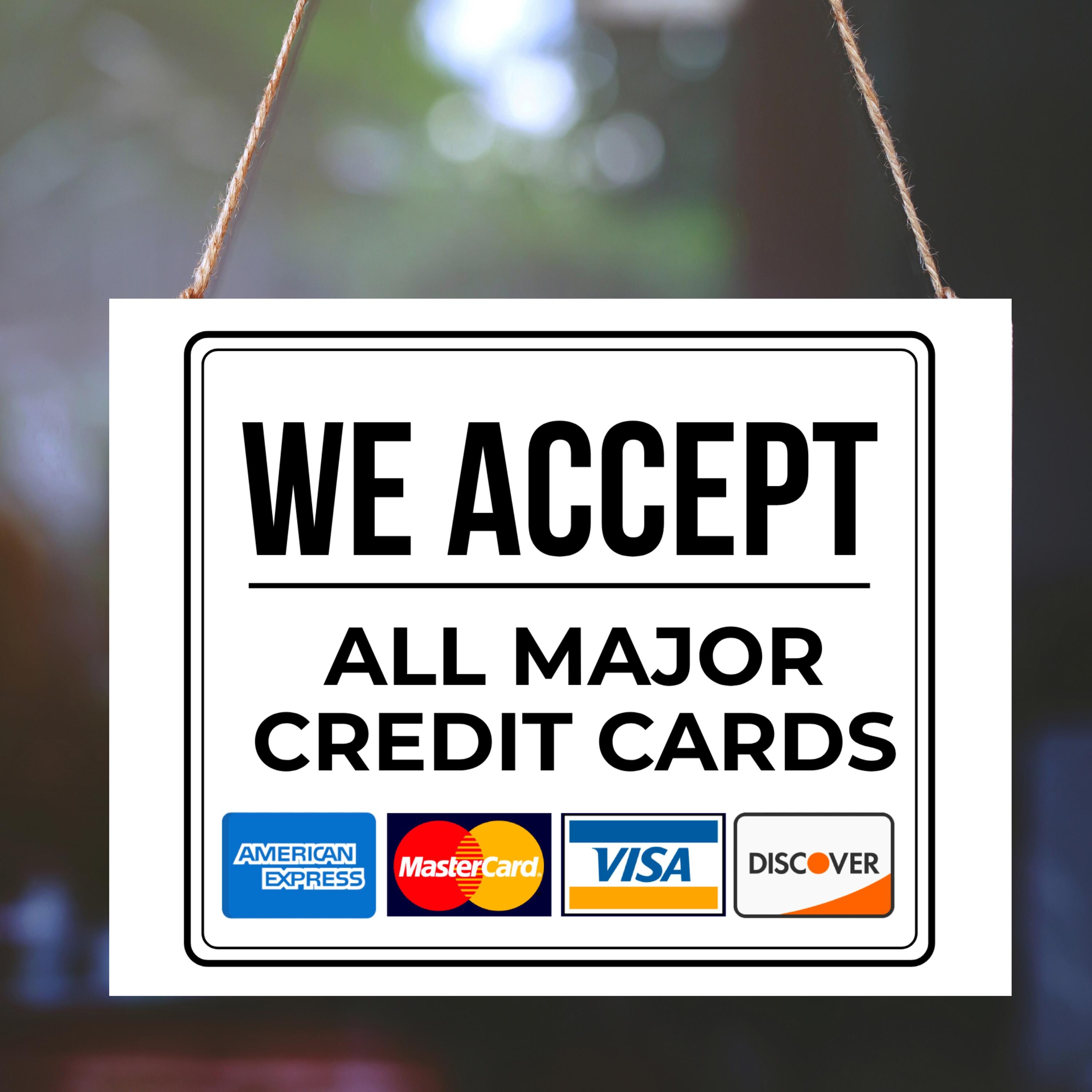 Credit Cards Accepted Sign | Printable Business Sign| Payment Method ...