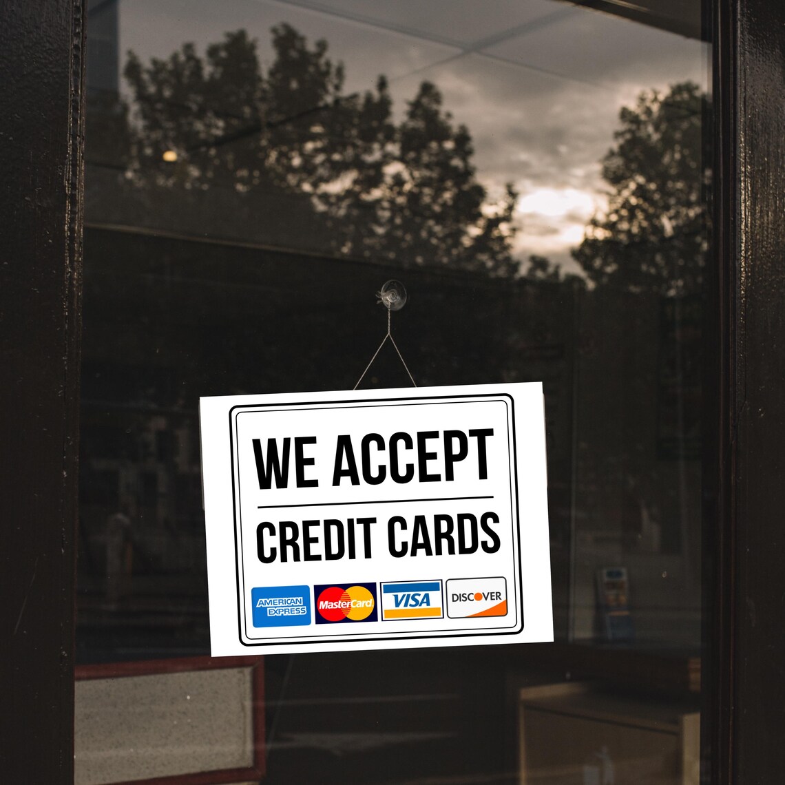 We Accept All Credit & Debit Cards Sign | Digital Download for Store ...