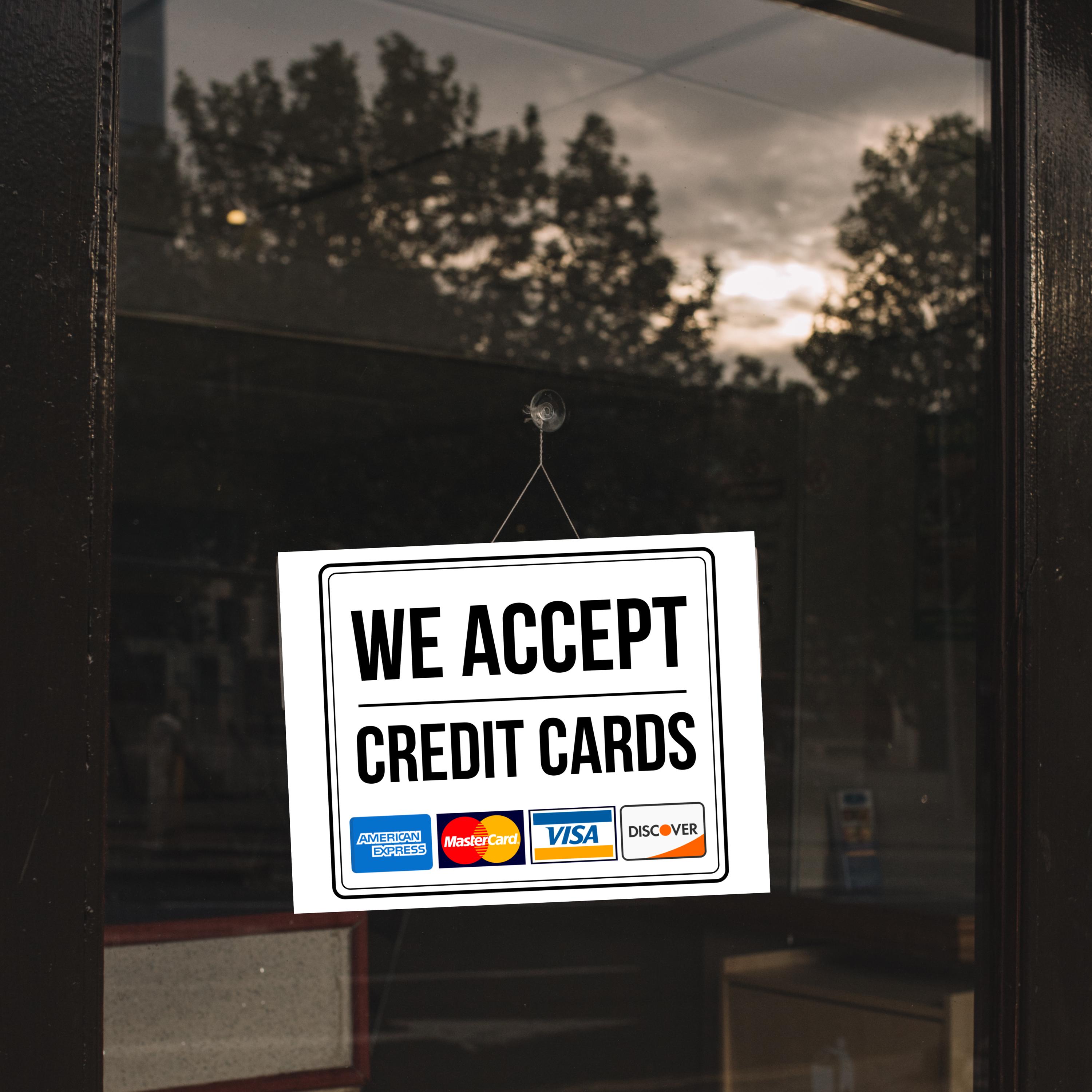 We Accept All Credit & Debit Cards Sign | Digital Download for Store ...