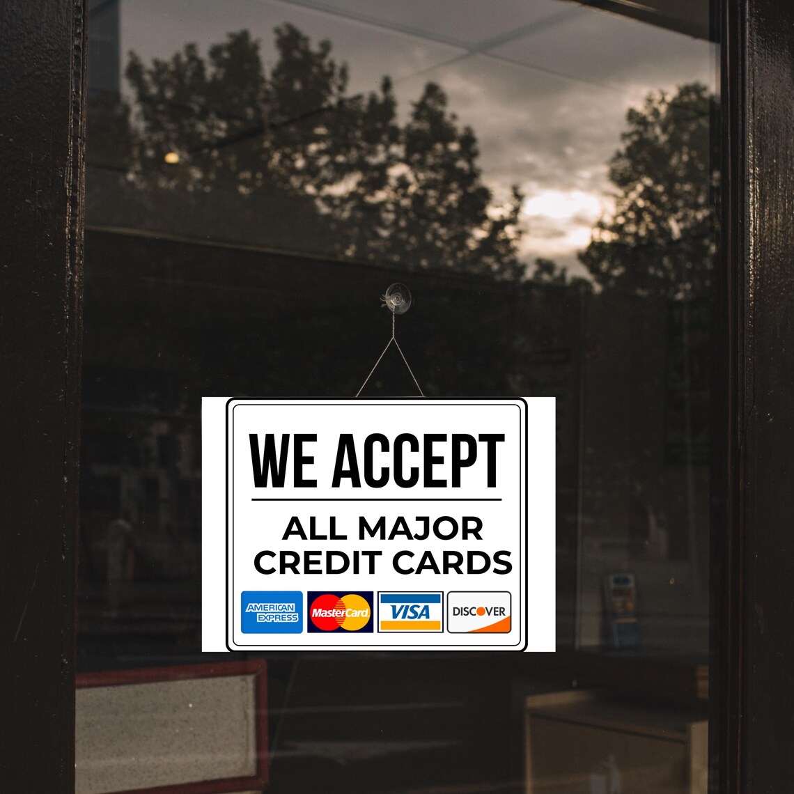 Credit Cards Accepted Sign | Printable Business Sign| Payment Method ...