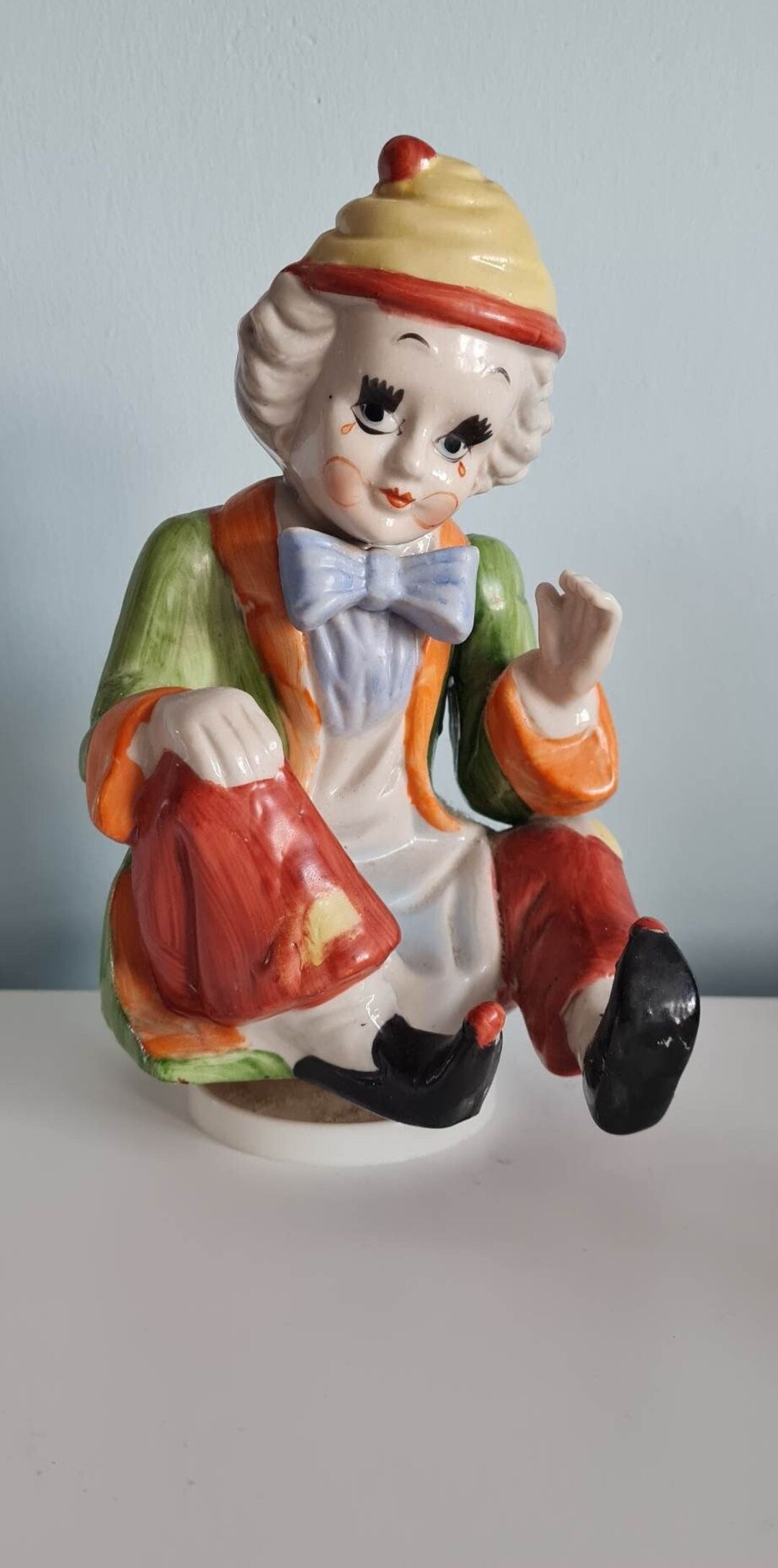 Mid Century Revolving Clown/ Wind-up Clown/ Musical Clown/porcelain ...