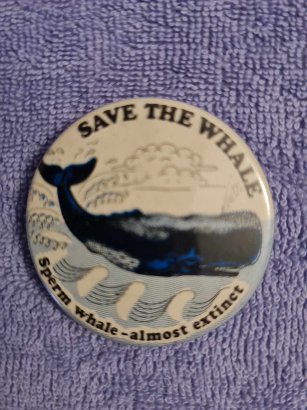 Vintage 1970s Save the Whales Pin Badge - Etsy