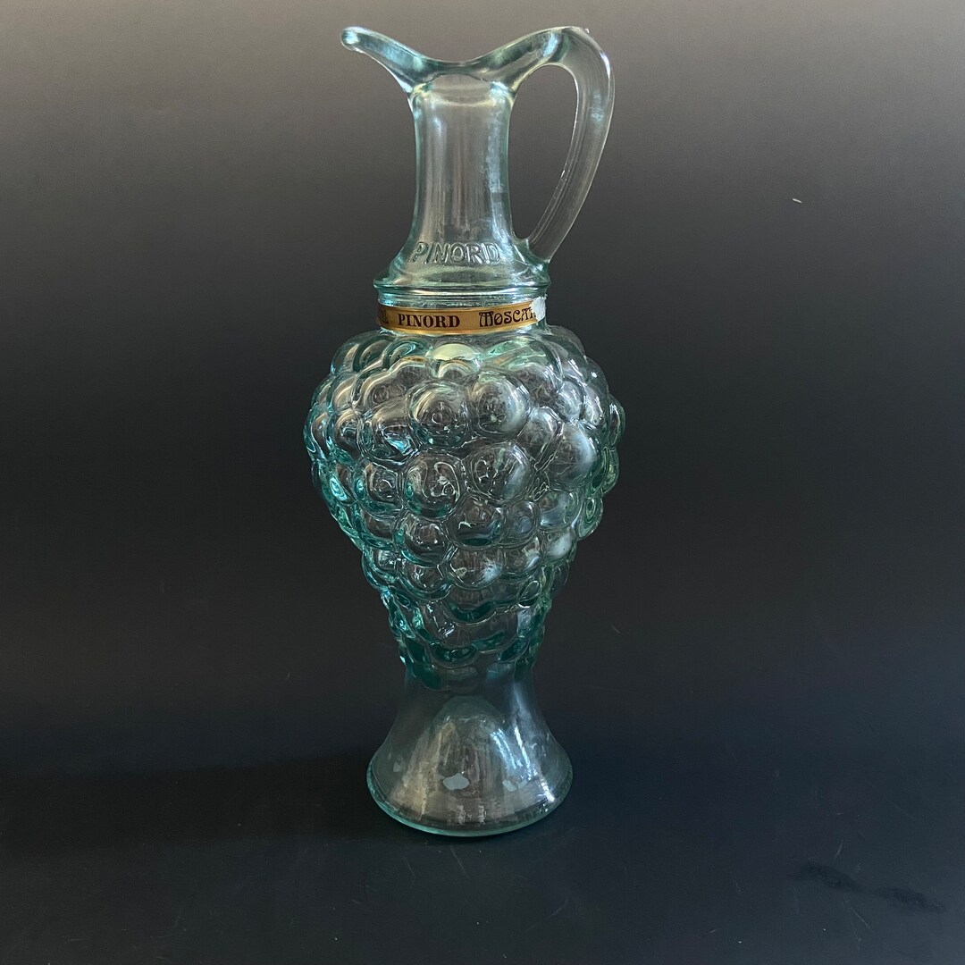 70s Vintage Grape-shaped Wine Bottle Moscatel Pinord Spain. Carafe ...
