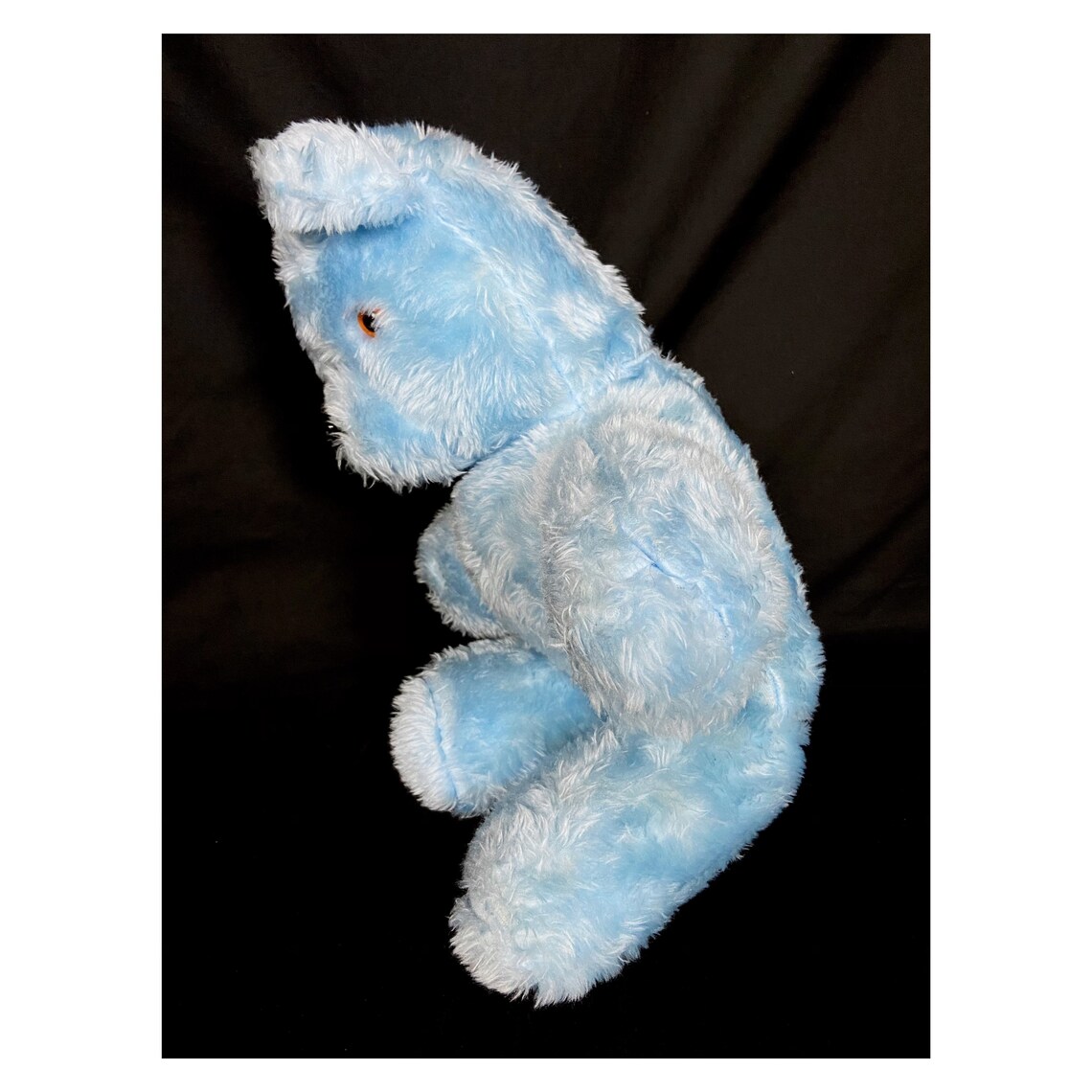 1950s Vintage Teddy Big Blue Teddy Bear Cuddly Blue Teddy Etsy
