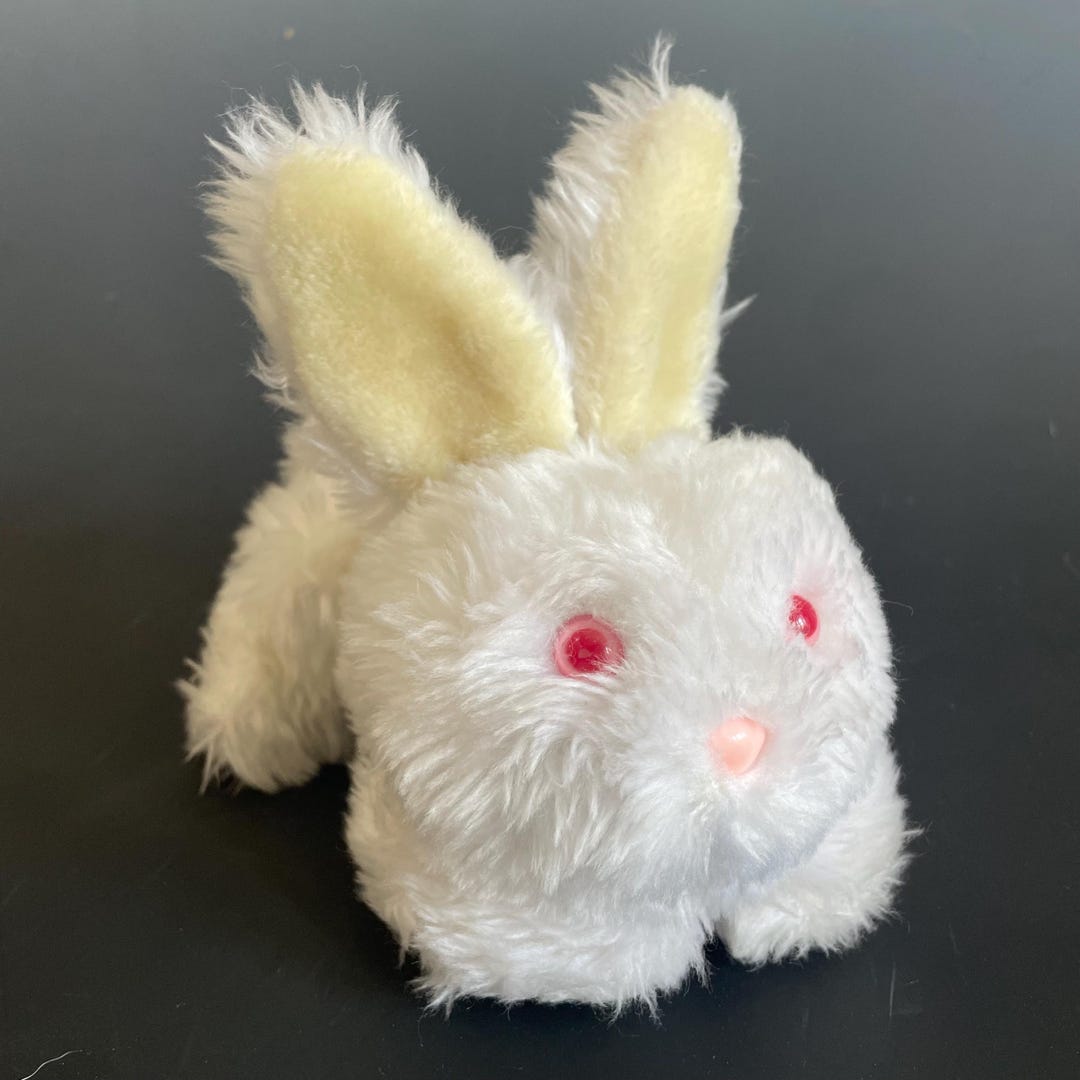 1980 Vintage Red Eyes Albino Rabbit. White Bunny Toy by Coronet. - Etsy