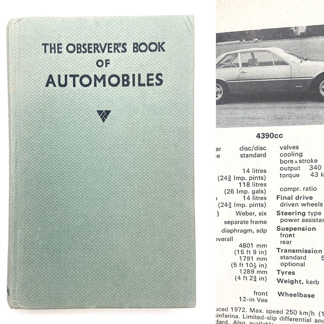 1975 Vintage the Observers Book of Automobiles by Olyslager ...