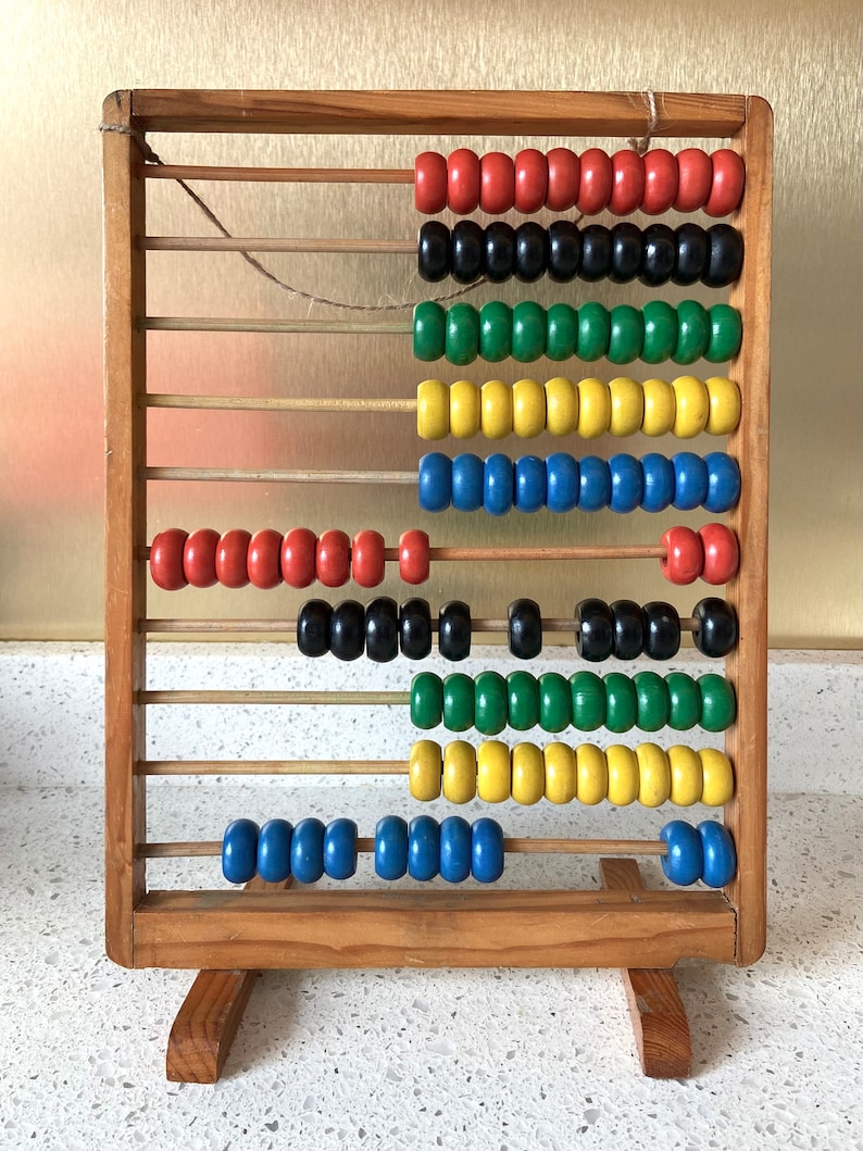 70s Vintage Wooden Abacus. Maths Tools. School Play Prop. - Etsy