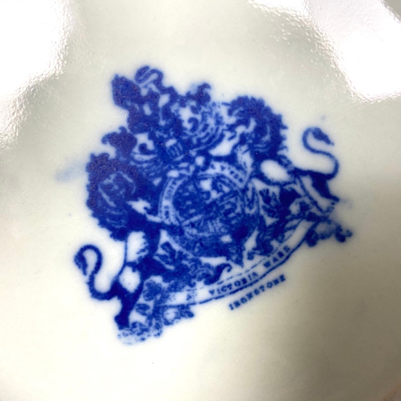 Victoria Ware Ironstone Low Pitcher or Saucer Dish. Classic Blue ...