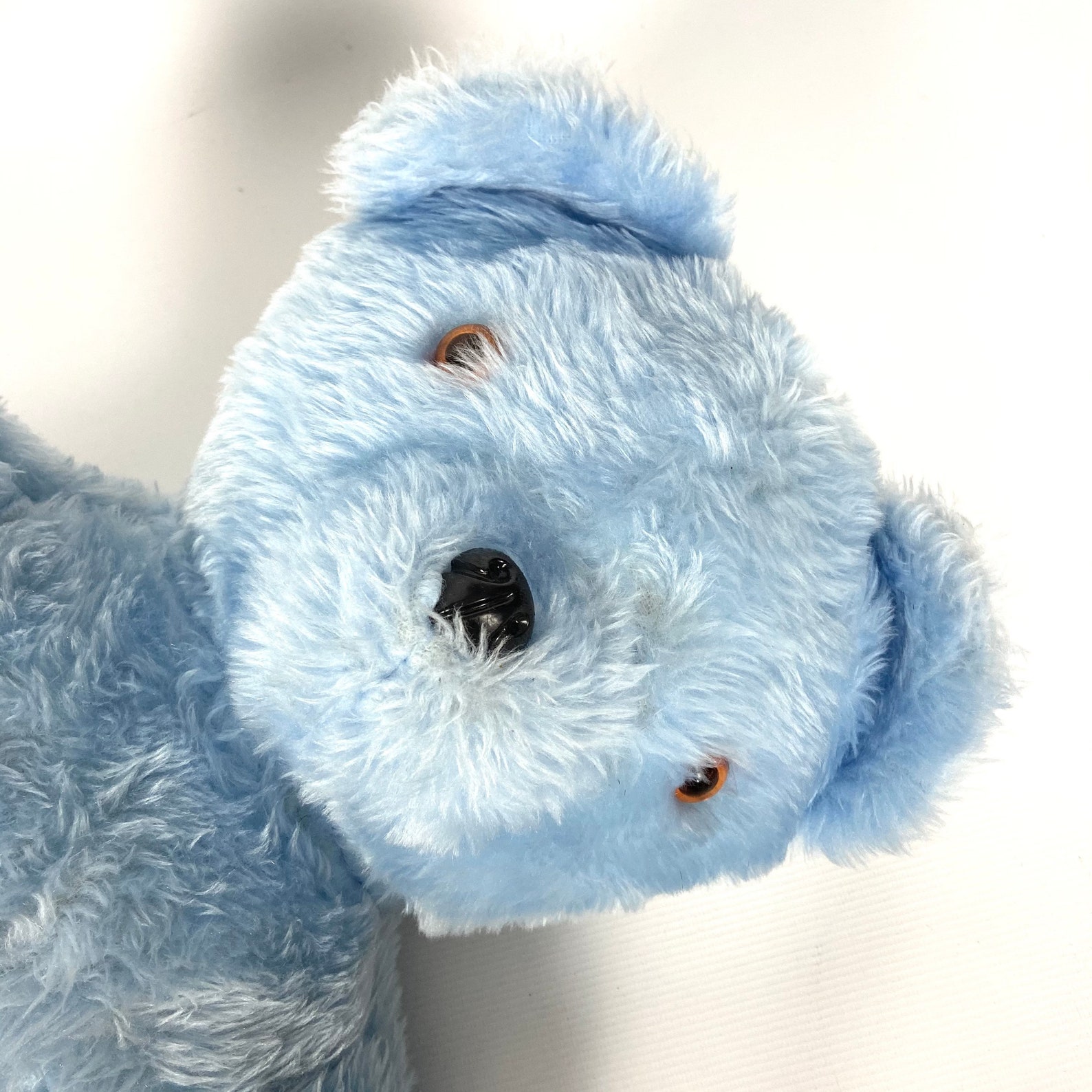 1950s Vintage Teddy Big Blue Teddy Bear Cuddly Blue Teddy Etsy