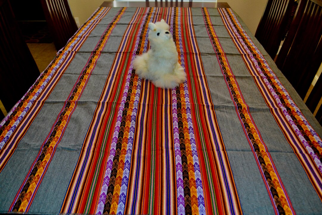 Brand New From Peru Andean Inca Cotton Table Cloth Table Cover 81x47 ...