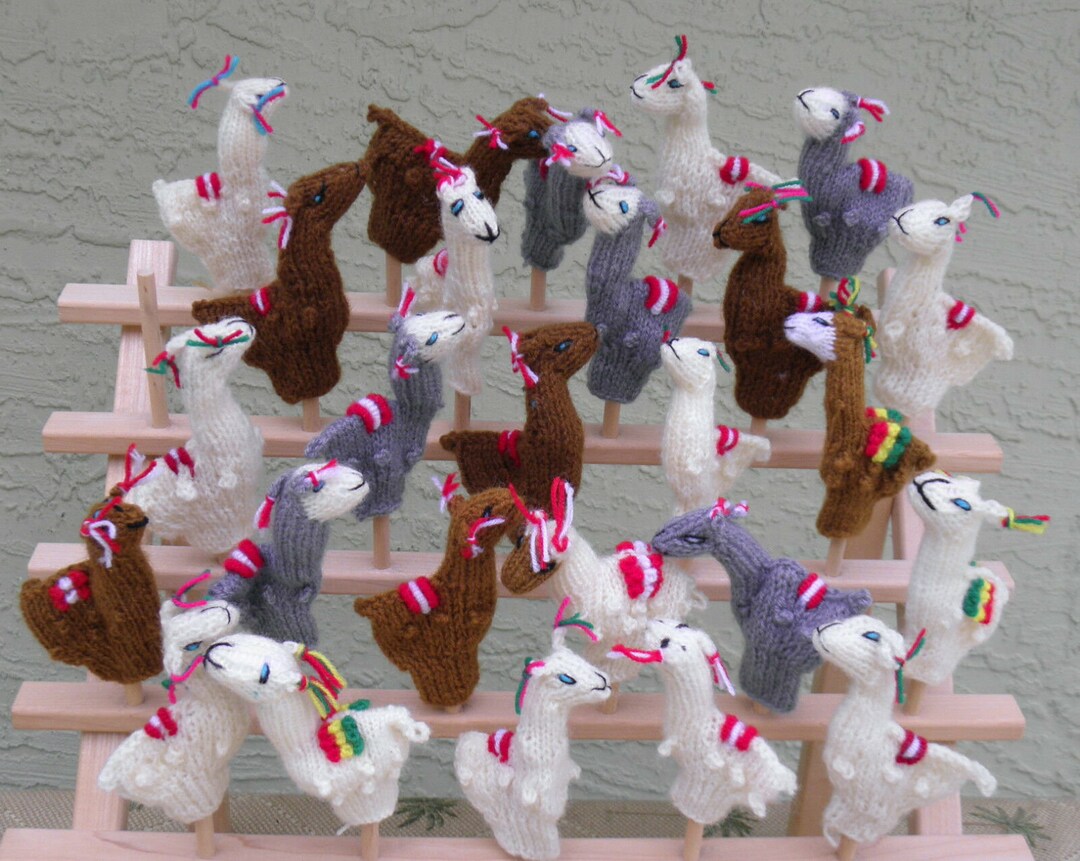 Brand New Made in Peru an Assortment of 10 Alpaca Llama Finger Puppets ...