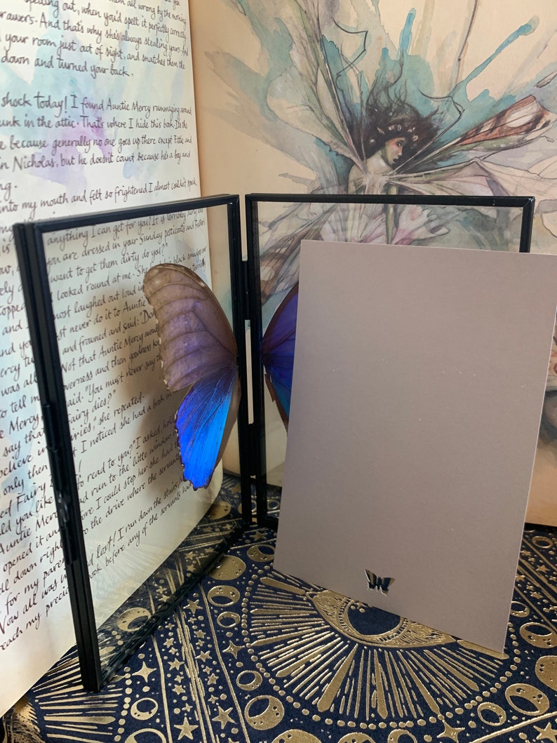 Butterfly Card Frame - Blue Morpho (gold Frame) - Etsy