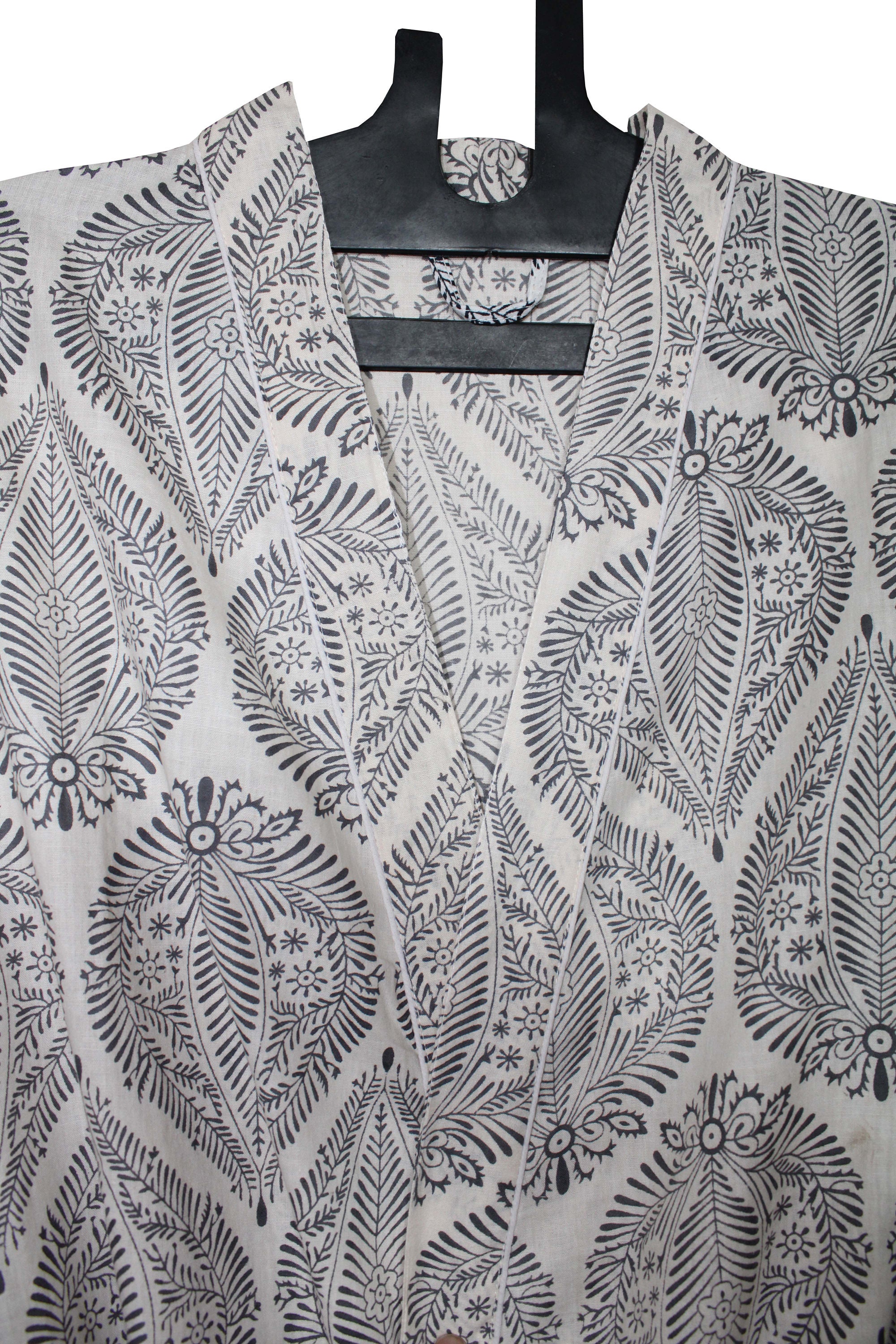 Indian Kimono Robe, Cotton Kimono, 100% Cotton Floral Print Kimono ...