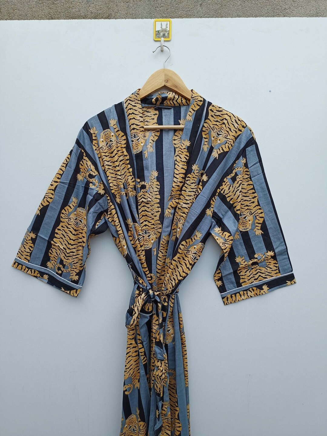 Indian Kimono Robe, Cotton Tiger Kimono Robe, 100% Cotton Kimono, Soft ...