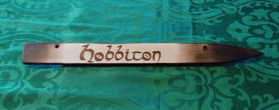 Hobbiton Sign Wood Burning Art LOTR Hobbit Tolkien Rustic | Etsy