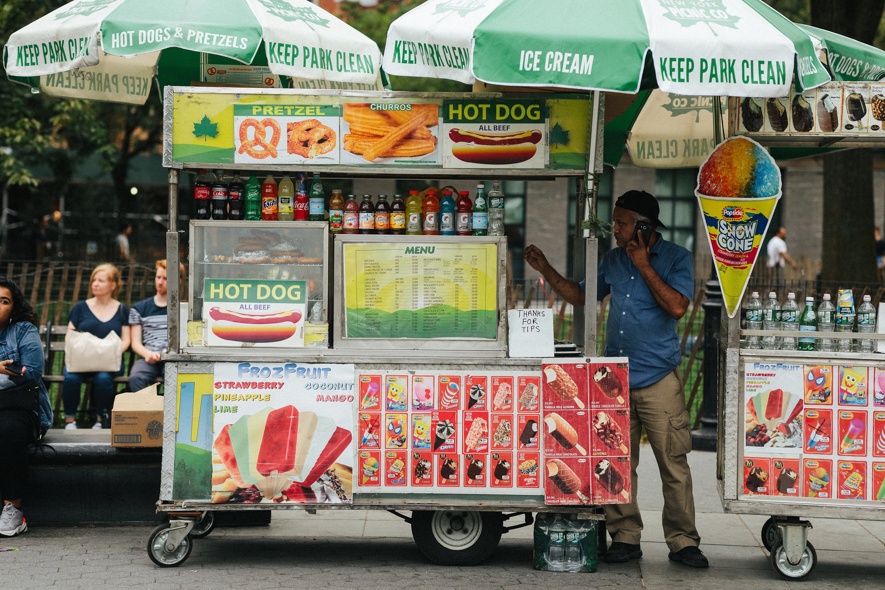 Photographic Print of Food Cart in NYC | Washington Square Park Food ...