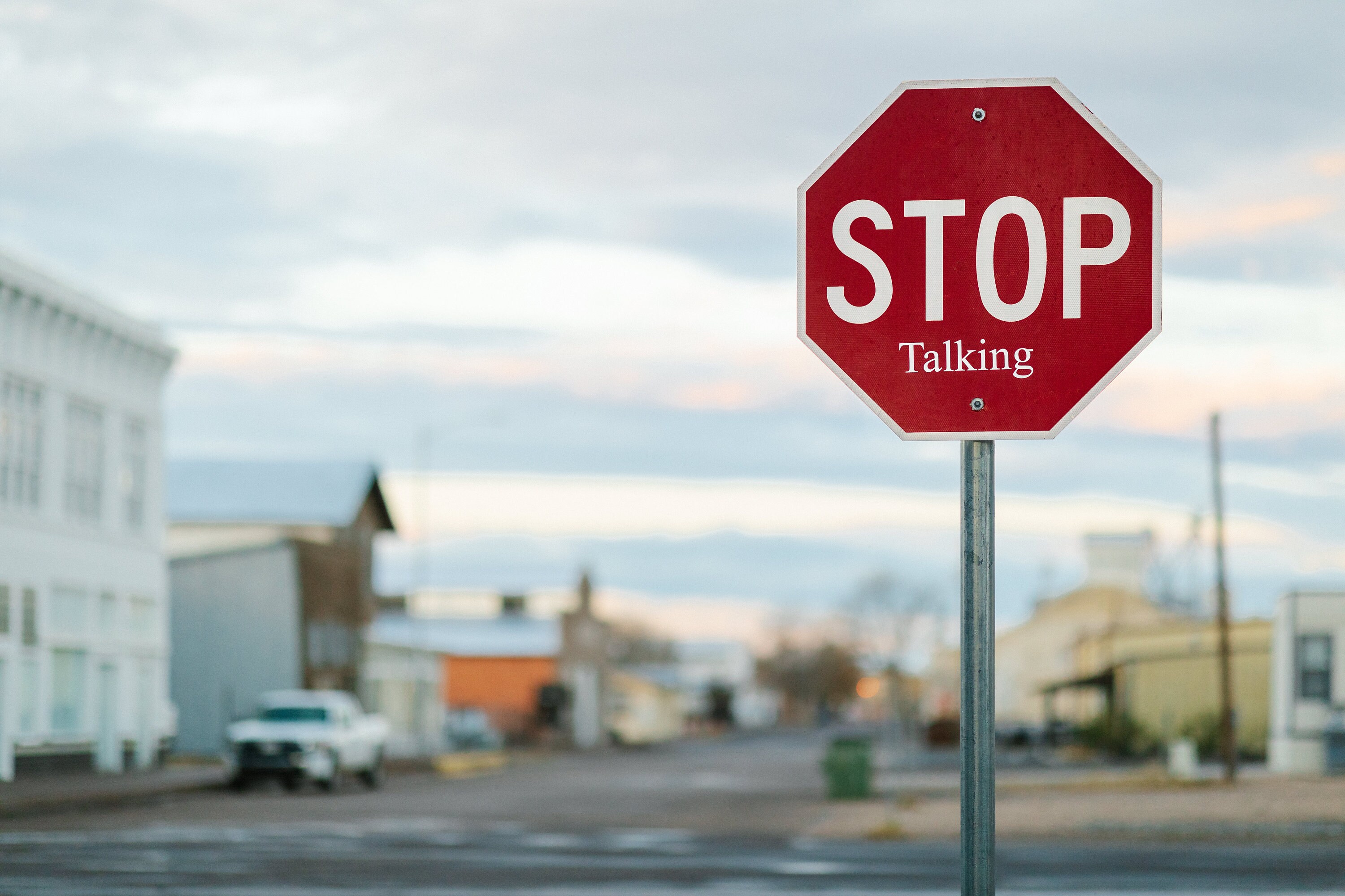 Stop Talking Stop Sign in Marfa West Texas Sky With Clouds West Texas ...