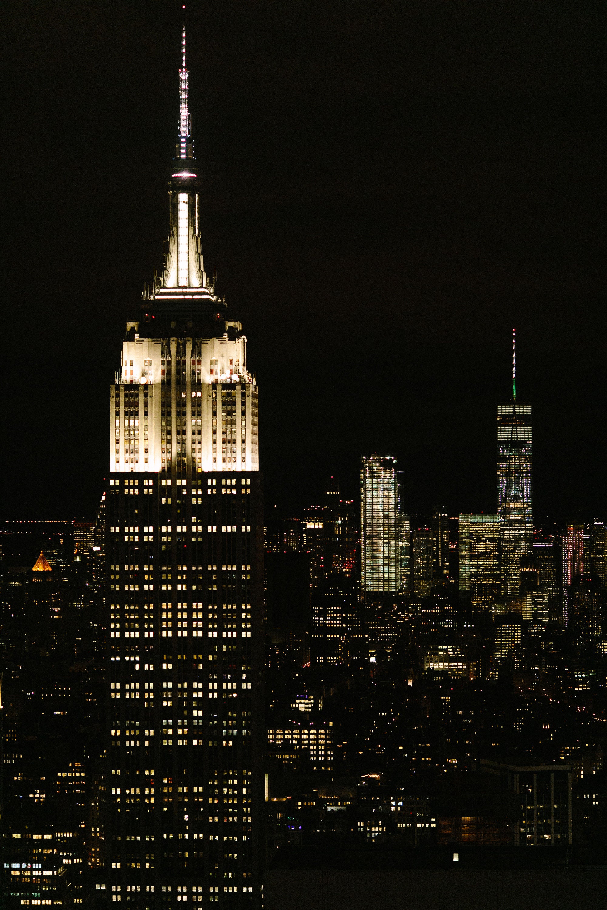Vertical Photo of Empire State Building at Night | New York Skyline at ...
