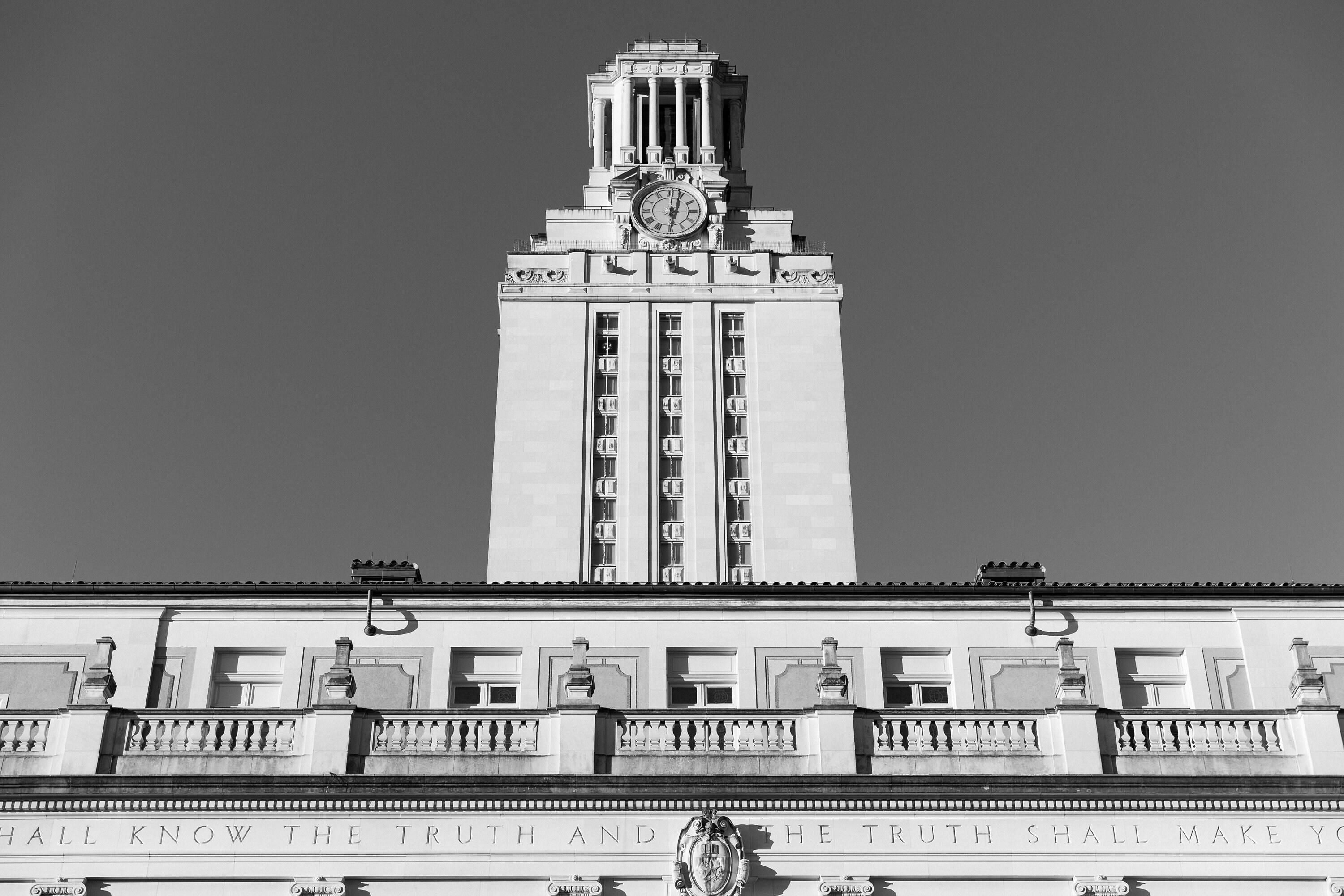 Black + White Photo of University of Texas at Austin Tower | University ...