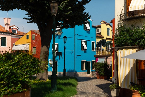 Colorful Burano Homes Buildings Colorful Burano Travel - Etsy